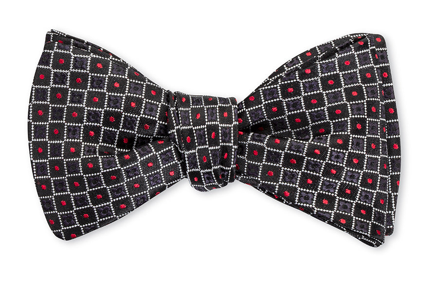 Black/Red Academy Neats Bow Tie - B5676 | R. Hanauer Bow Ties