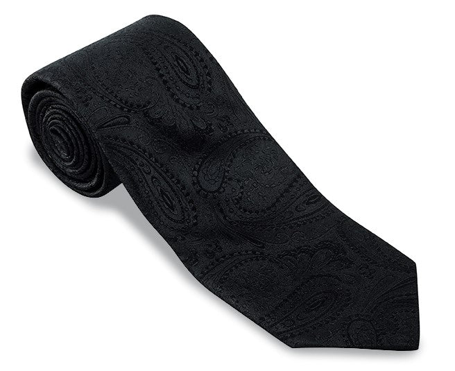 Black Paisley Necktie