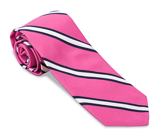 Pink Butler Stripes Necktie | R. Hanauer Handmade Neckties