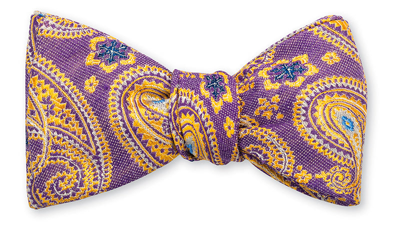 Purple & Peach Gordon Paisley Bow Tie - B5250 | R. Hanauer Bow Ties